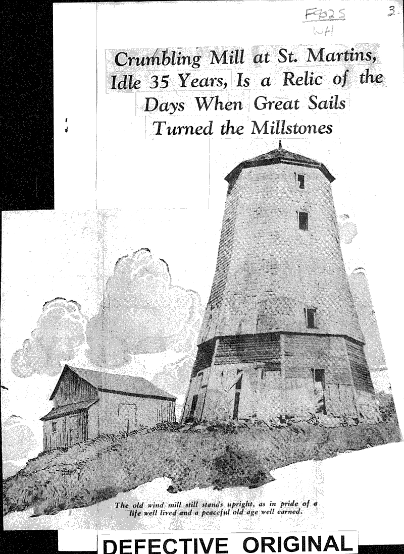 When wind ground Wisconsin grain | Newspaper Article/Clipping ...