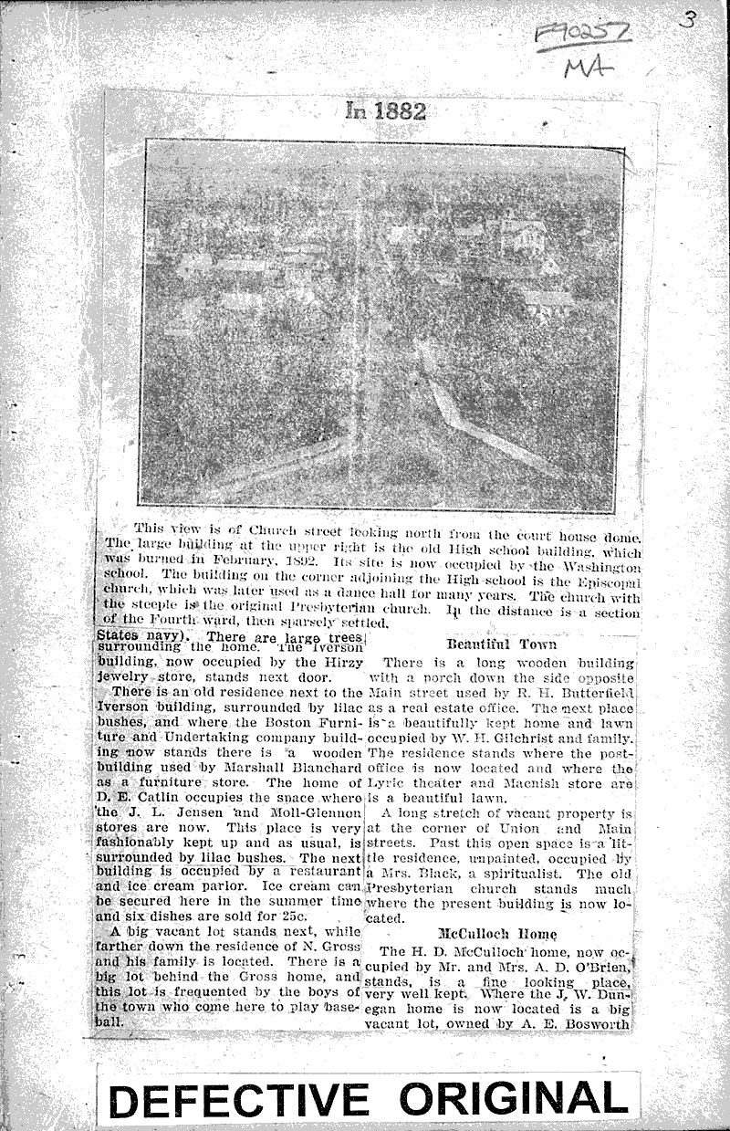 Main Street from 1880 to 1885 | Newspaper Article/Clipping | Wisconsin ...