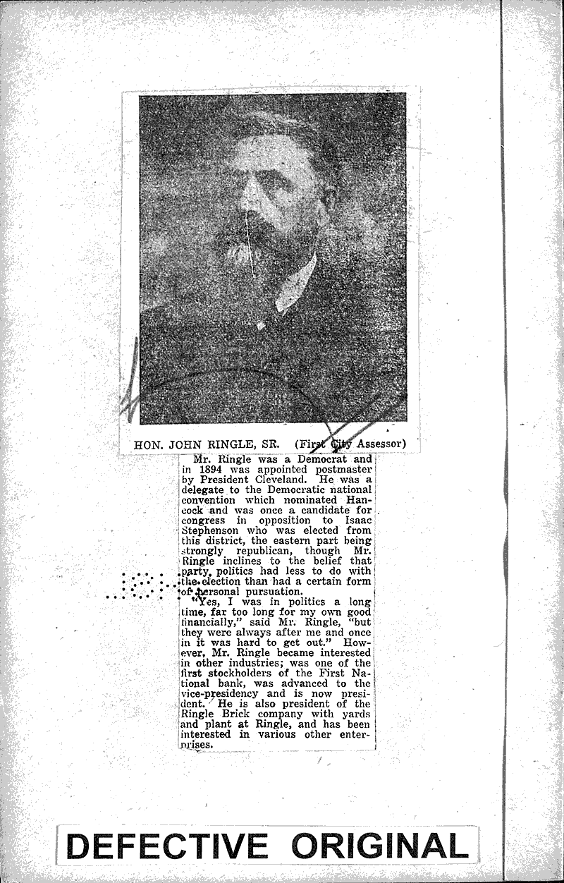 First assessor recalls year 1872 | Newspaper Article/Clipping ...