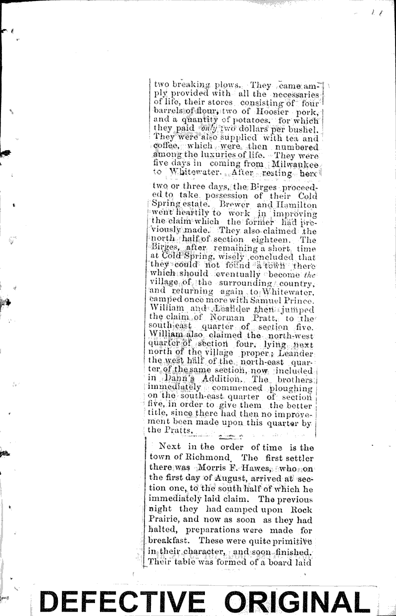 Reminiscences of Whitewater | Newspaper Article/Clipping | Wisconsin ...