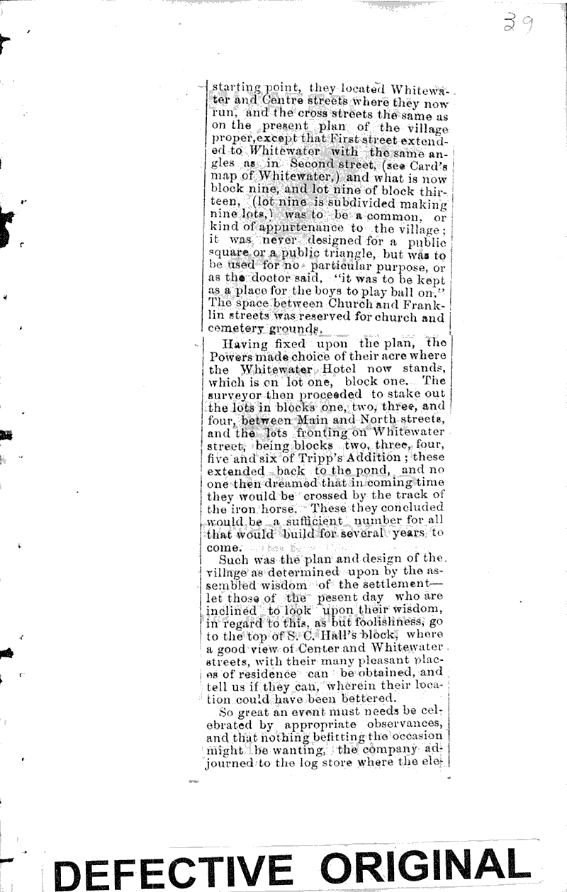 Reminiscences of Whitewater | Newspaper Article/Clipping | Wisconsin ...