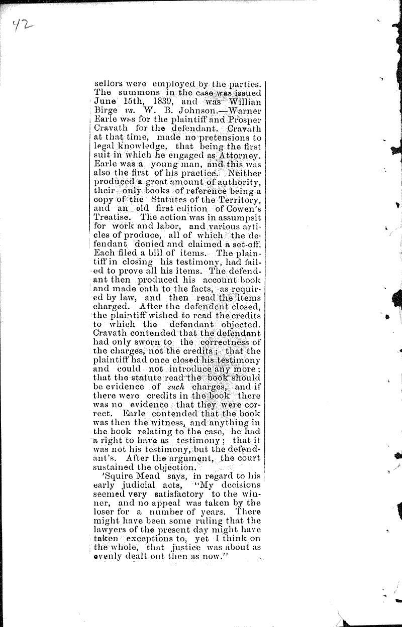 Reminiscences of Whitewater | Newspaper Article/Clipping | Wisconsin ...