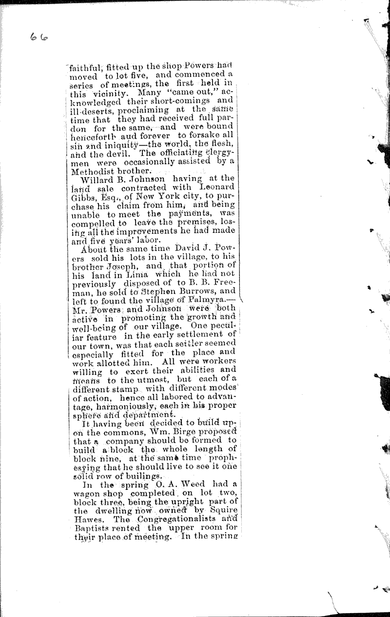 Reminiscences of Whitewater | Newspaper Article/Clipping | Wisconsin ...