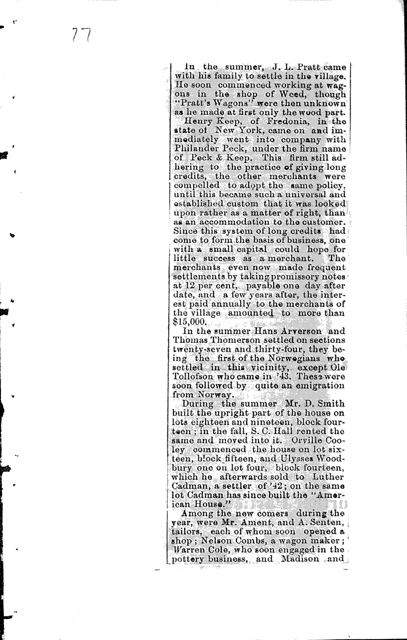 Reminiscences of Whitewater | Newspaper Article/Clipping | Wisconsin ...