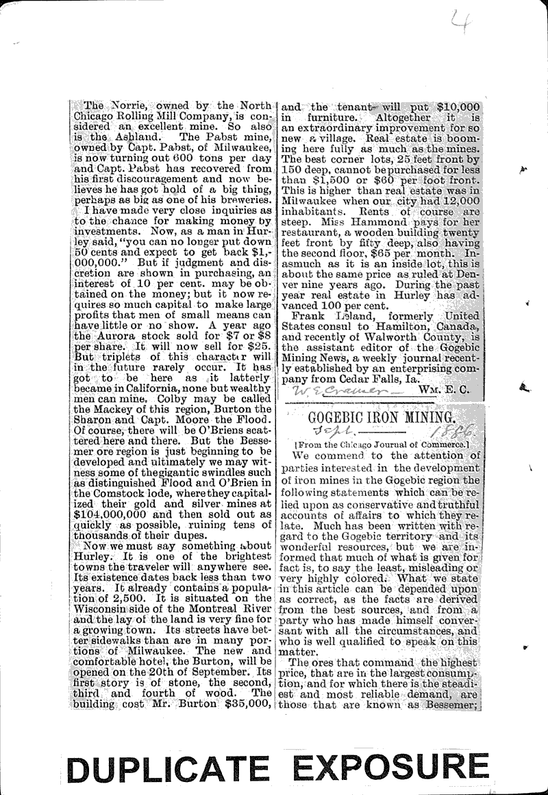 Gogebic Iron Region | Newspaper Article/Clipping | Wisconsin Historical ...