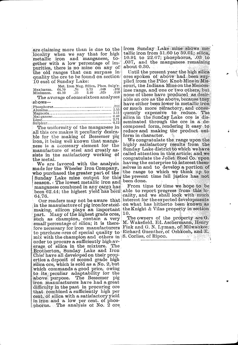 Gogebic Iron Region | Newspaper Article/Clipping | Wisconsin Historical ...