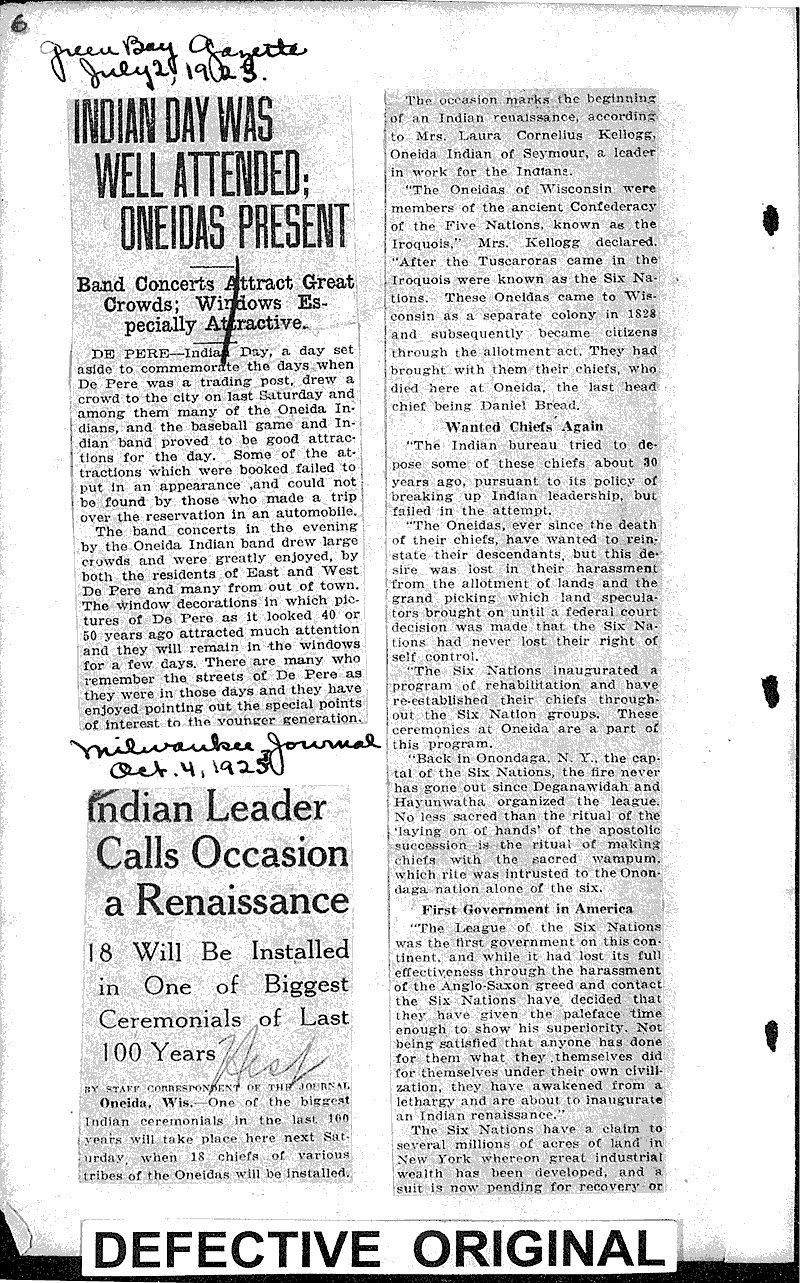 Indian leader calls occasion a renaissance | Newspaper Article/Clipping ...