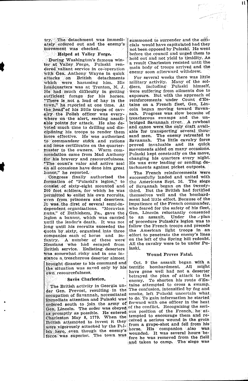 Nation honors Gen. Pulaski's name sunday | Newspaper Article/Clipping ...