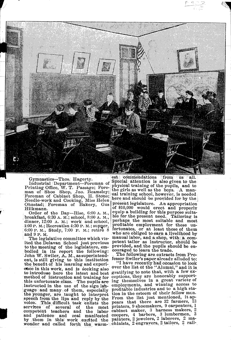 School for the deaf | Newspaper Article/Clipping | Wisconsin Historical ...