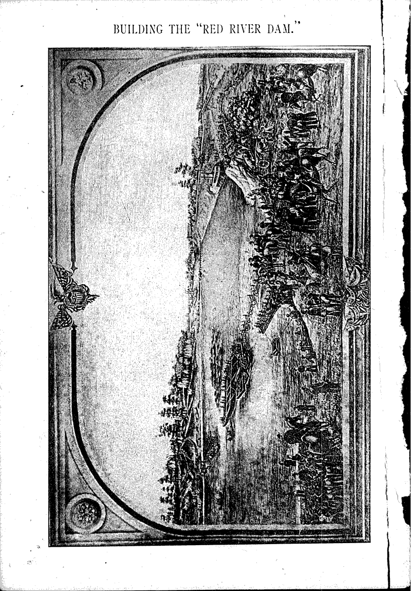 Building the "Red river dam" | Newspaper Article/Clipping | Wisconsin ...