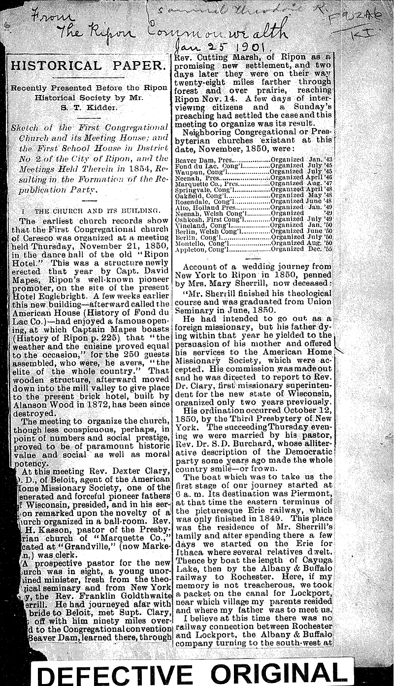 Historical paper | Newspaper Article/Clipping | Wisconsin Historical ...