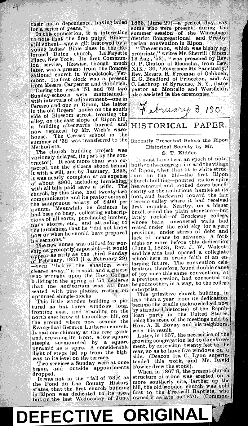Historical paper | Newspaper Article/Clipping | Wisconsin Historical ...
