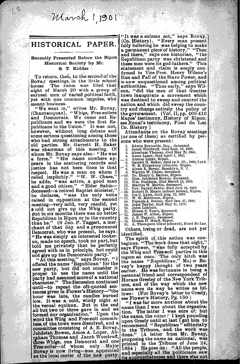 Historical paper | Newspaper Article/Clipping | Wisconsin Historical ...