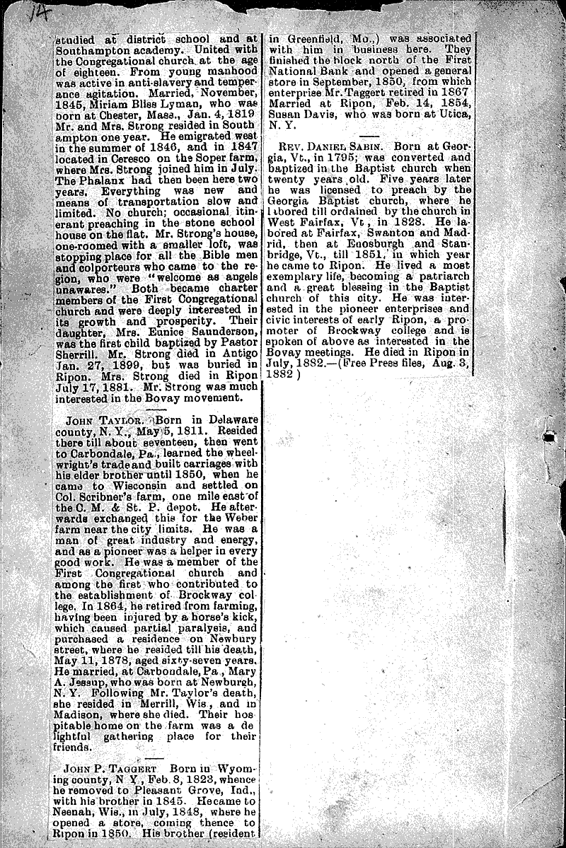 Historical paper | Newspaper Article/Clipping | Wisconsin Historical ...