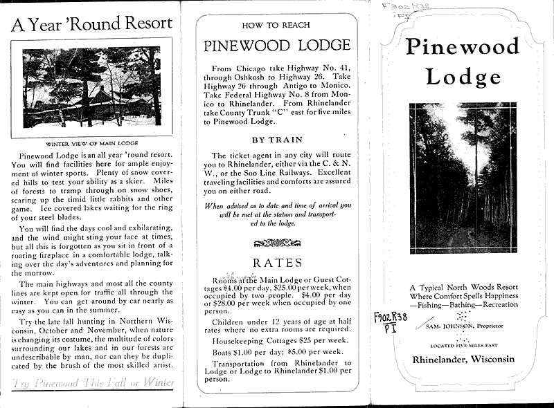 Pinewood Lodge | Newspaper Article/Clipping | Wisconsin Historical Society