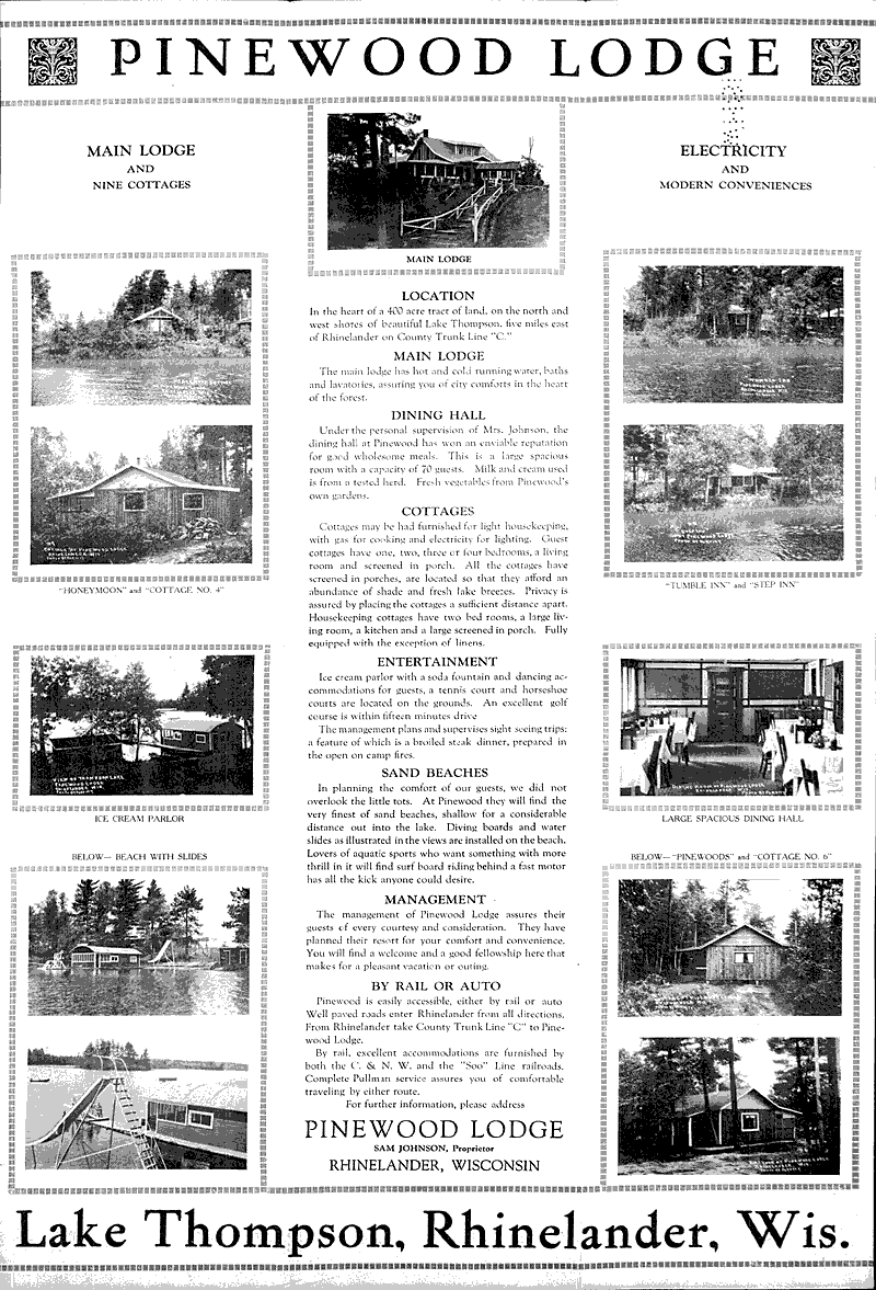 Pinewood Lodge | Newspaper Article/Clipping | Wisconsin Historical Society